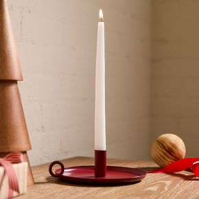 Red Metal Taper Holder - Handcrafted Candle Holder | West Elm