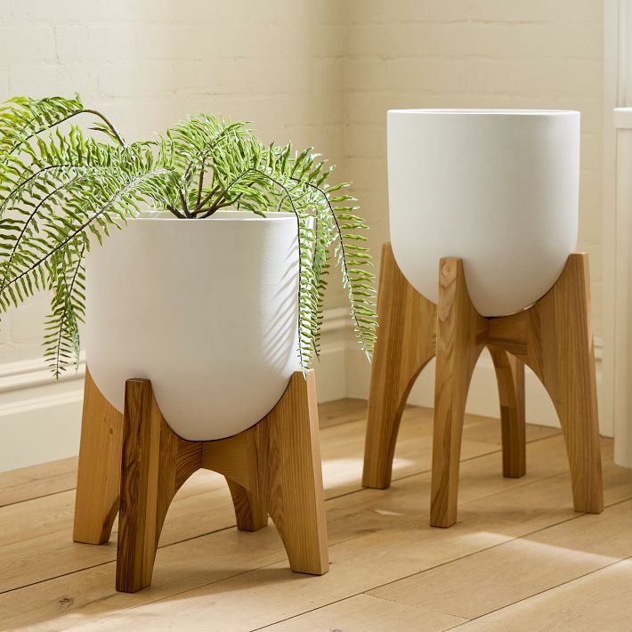 Max Planters w/ Stand | West Elm
