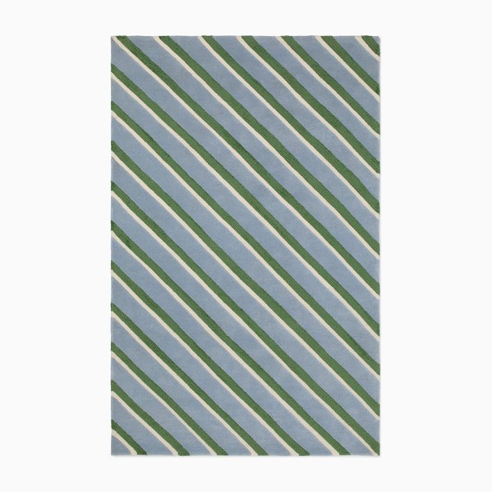 Kids Overscale Diagonal Stripe Rug | West Elm
