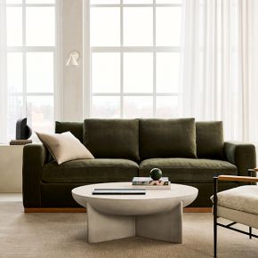 Monti Lava Stone Coffee Table | Modern Living Room Furniture | West Elm