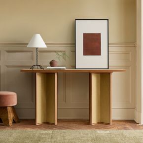 Pierce & Ward Linen Console Table (60") | West Elm