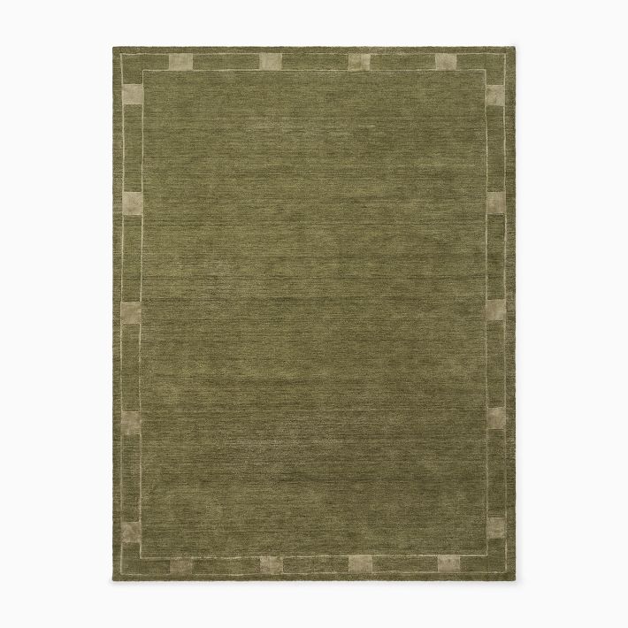 Pierce & Ward Deco Border Handwoven Wool Rug | West Elm