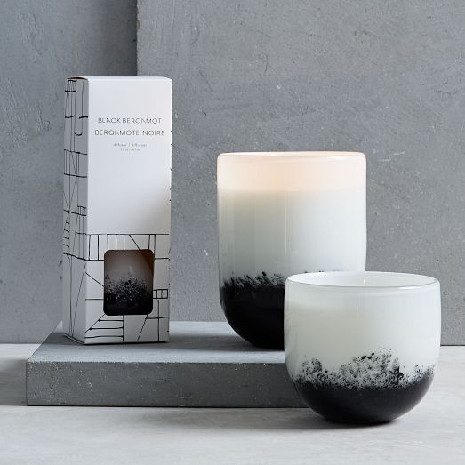 Black & White Speckled Glass Collection - Black Bergamot Black & White Speckled Glass Collection - Black Bergamot