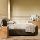 Pierce & Ward Upholstered Sleigh Bed | West Elm