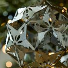 Galvanized Metal Geometric Ball Ornament | West Elm