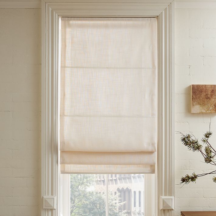 Crossweave Cordless Roman Shade | West Elm