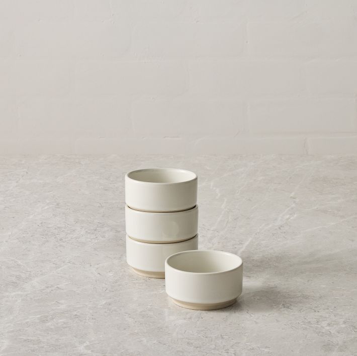 Straight-Sided Stoneware Condiment Bowls (Set of 4) | West Elm