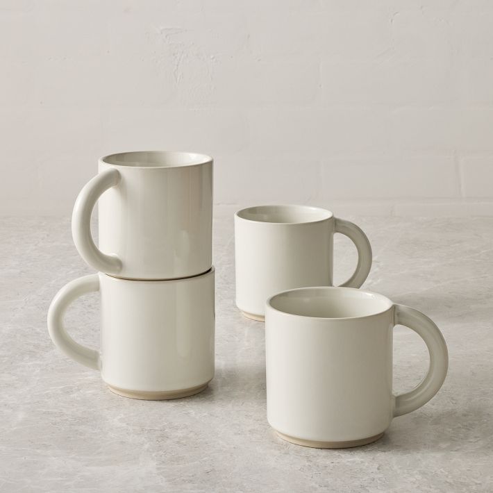 Straight-Sided Stoneware Mug Sets | West Elm