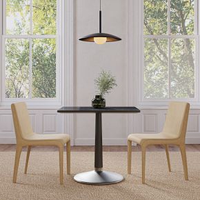 Raymond Restaurant Dining Table - Porcelain w/ Protective Metal Bumper ...