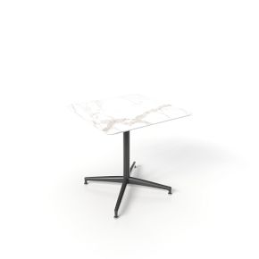 Simii Trellex Square X Base Marble Table | West Elm