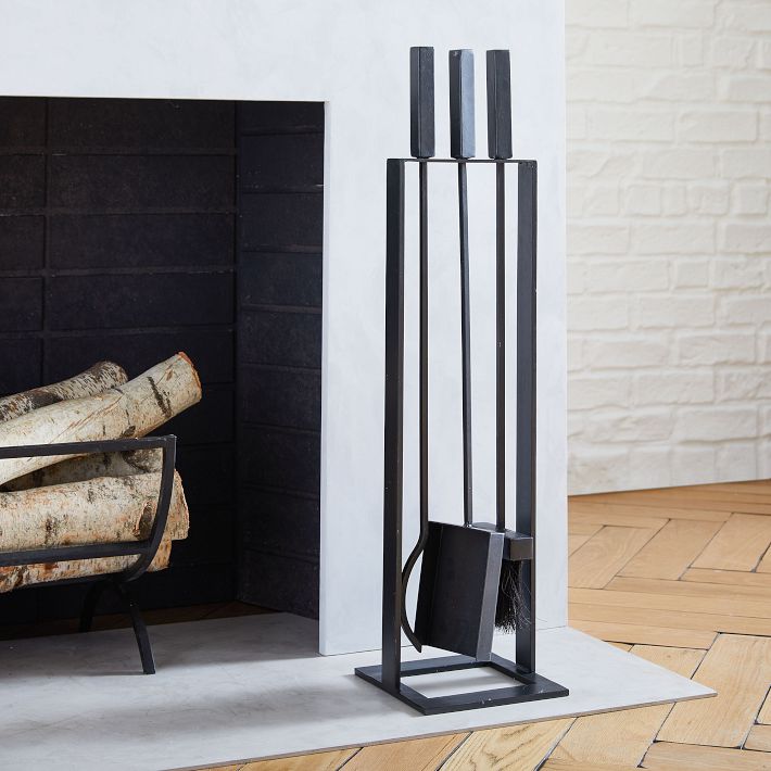 Modern Fireplace Tools Modern Fireplace Tools Set | Minimalist