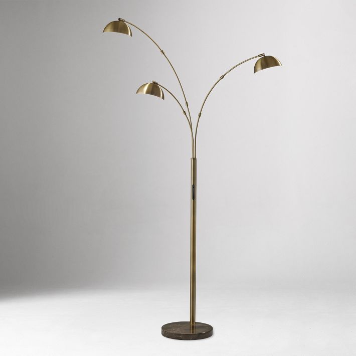 Apolline 3-Arm Arc Floor Smart Lamp (77") | West Elm