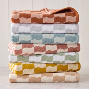 Wavy Blocks Towels - Stylish Bath Essentials | West Elm