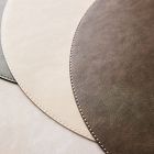 Easy-Care Round Faux Leather Placemats | West Elm