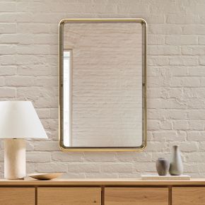 Floating Frame Metal Wall Mirror | West Elm