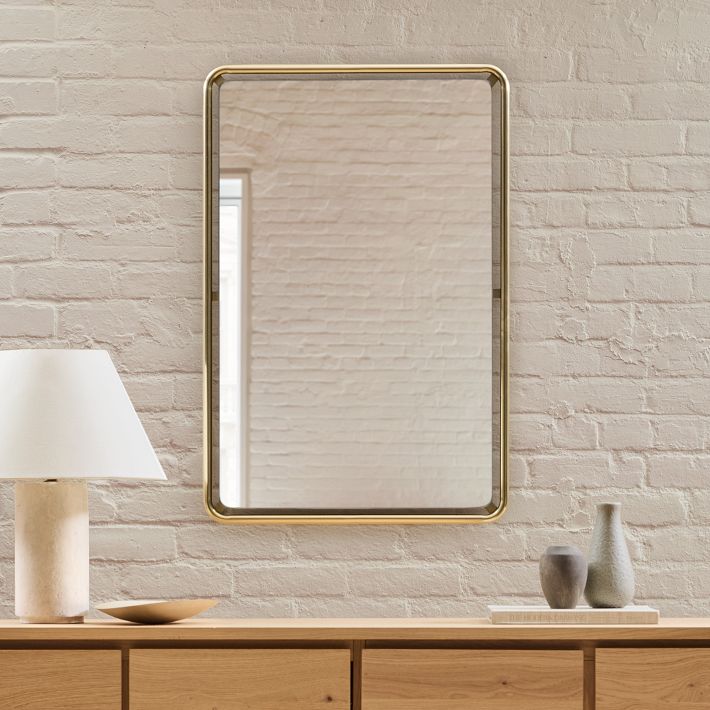 Floating Frame Metal Wall Mirror | West Elm