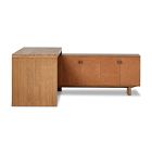 Garfield Leather L-Shaped Desk (78") | West Elm