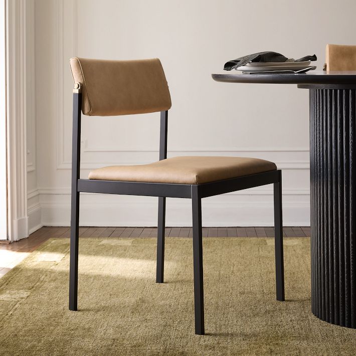 Freeman Leather Pivot Dining Chair | West Elm