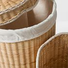 Woven Scalloped Hamper Set - Handwoven Rattan Storage | West Elm