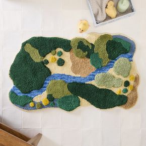 National Geographic Topographical Bath Mat | West Elm
