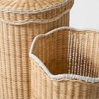 Woven Scalloped Hamper Set - Handwoven Rattan Storage | West Elm