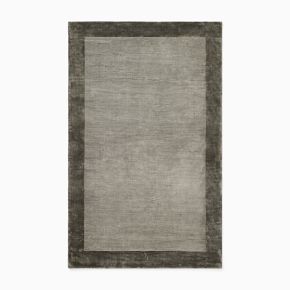 Open Box: TENCEL™ Frame Rug | West Elm