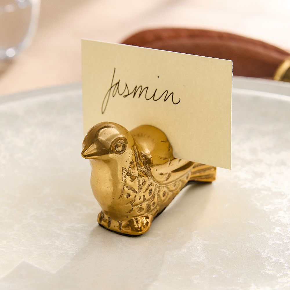 Festive Bird Place Card Holder Set | West Elm