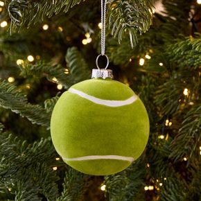 Glass Tennis Ball Ornament | West Elm