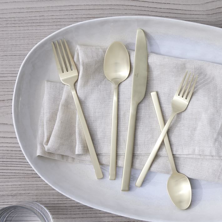 Briggs Flatware Sets - Champagne Satin | West Elm