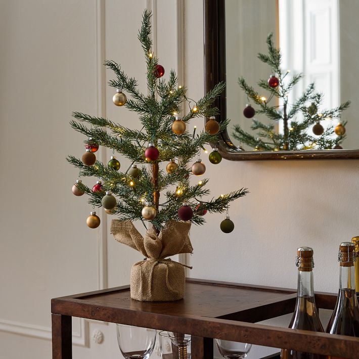 Spruce Decorated Ornament Tabletop Tree | West Elm