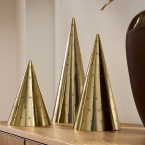 Punched Metal Tabletop Trees Decor | West Elm