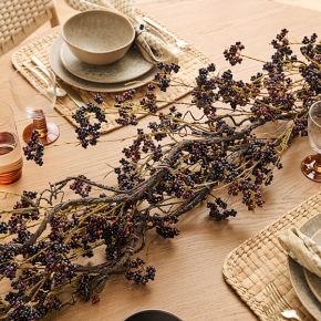 Faux Berry Twisted Twig Garland Decor | West Elm