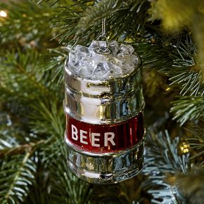 Glass Beer Keg Ornament Decor | West Elm