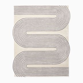 Swoosh Tufted Wool Rug | West Elm