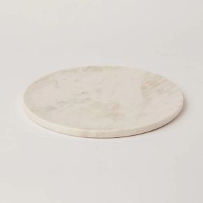 Fleck White Marble Platter | West Elm
