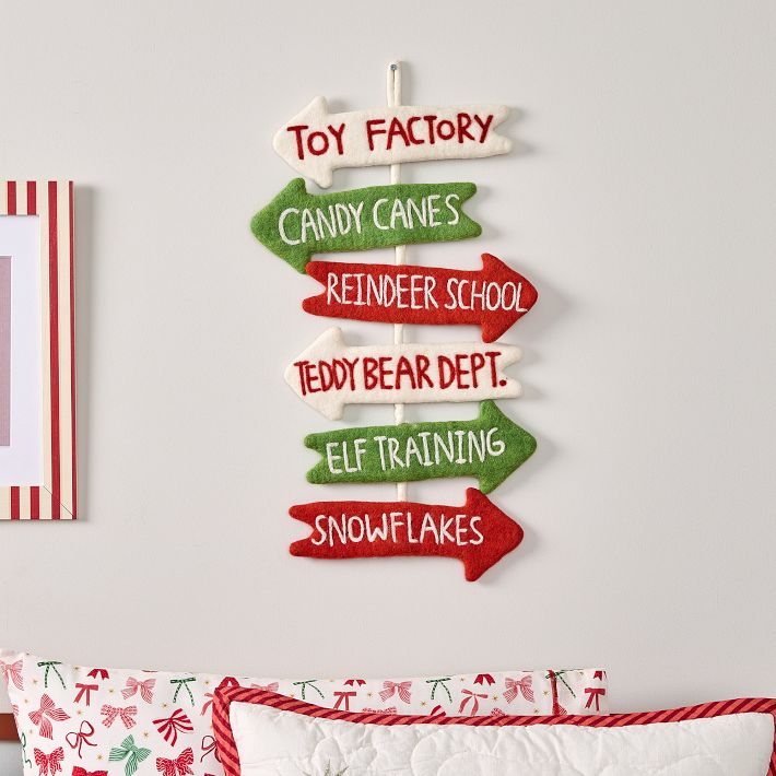Felt North Pole Signs Wall Hanging | West Elm