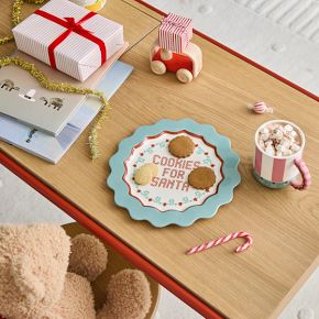 Scandi Cookies for Santa Ceramic Plate | West Elm