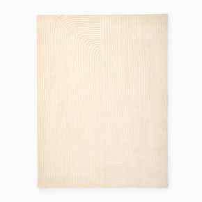 Flowing Lines Carved Wool Rug | West Elm