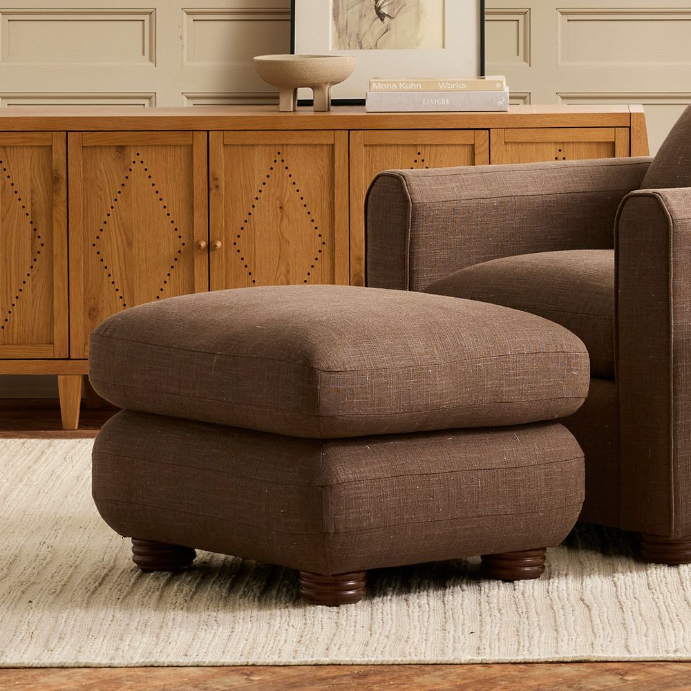 Pierce & Ward Tapered Chair Ottoman | West Elm