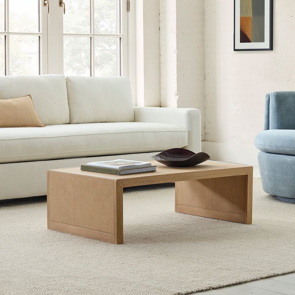Baldwin Leather Coffee Table (40"–50") | West Elm