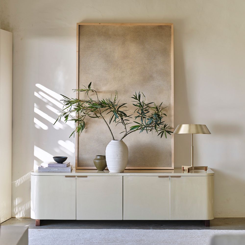 Shea High-Gloss Enameled Lacquer Media Console (72") | West Elm