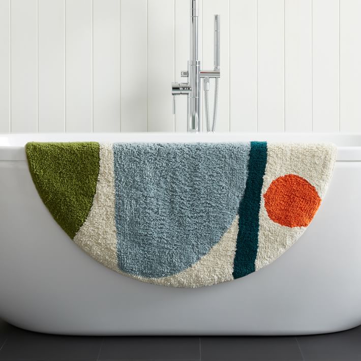Balance Shape Round Bath Mat | West Elm