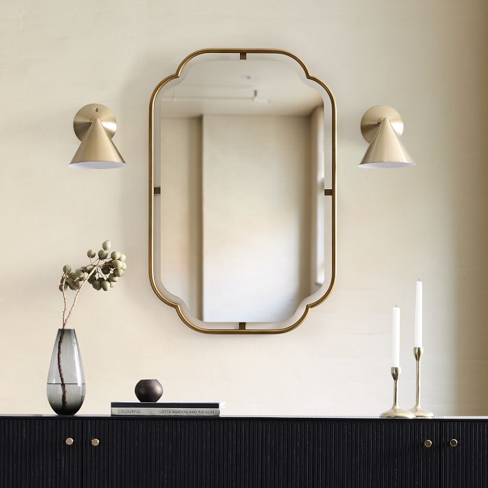Floating Metal Frame Wall Mirror | West Elm