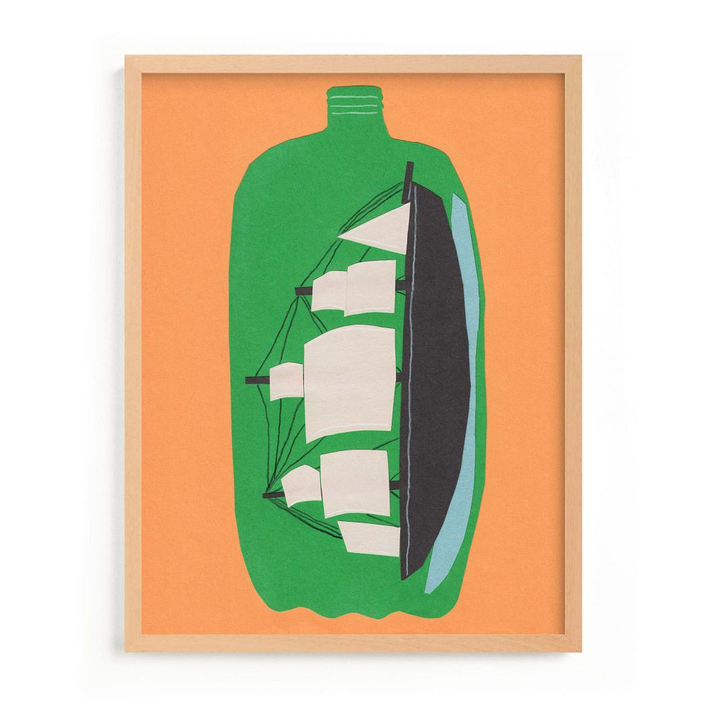 Two Liter Ship Framed Wall Art by Minted for West Elm Kids | West Elm
