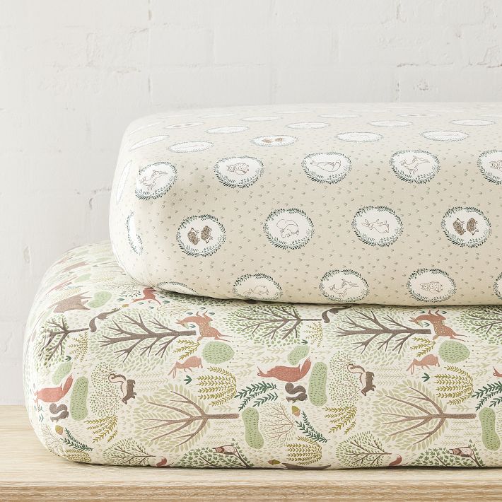 Woodland Creatures Crib Sheet Bundle | West Elm