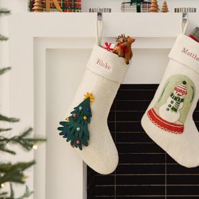 Christmas Tree Felt Stocking | West Elm
