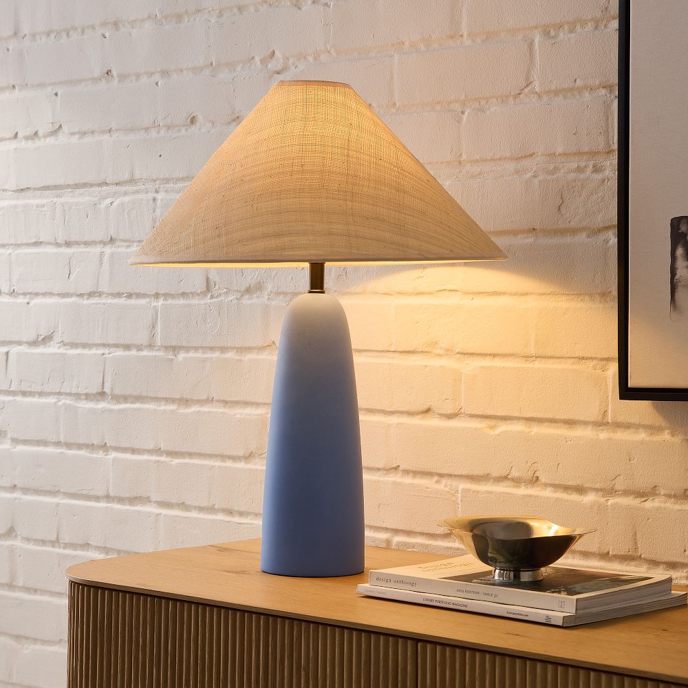 Louis Table Lamp (13"–23") - Raffia | West Elm