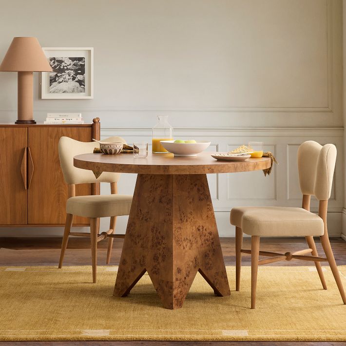 Pierce & Ward Burl Wood Round Bistro Table (42") | West Elm