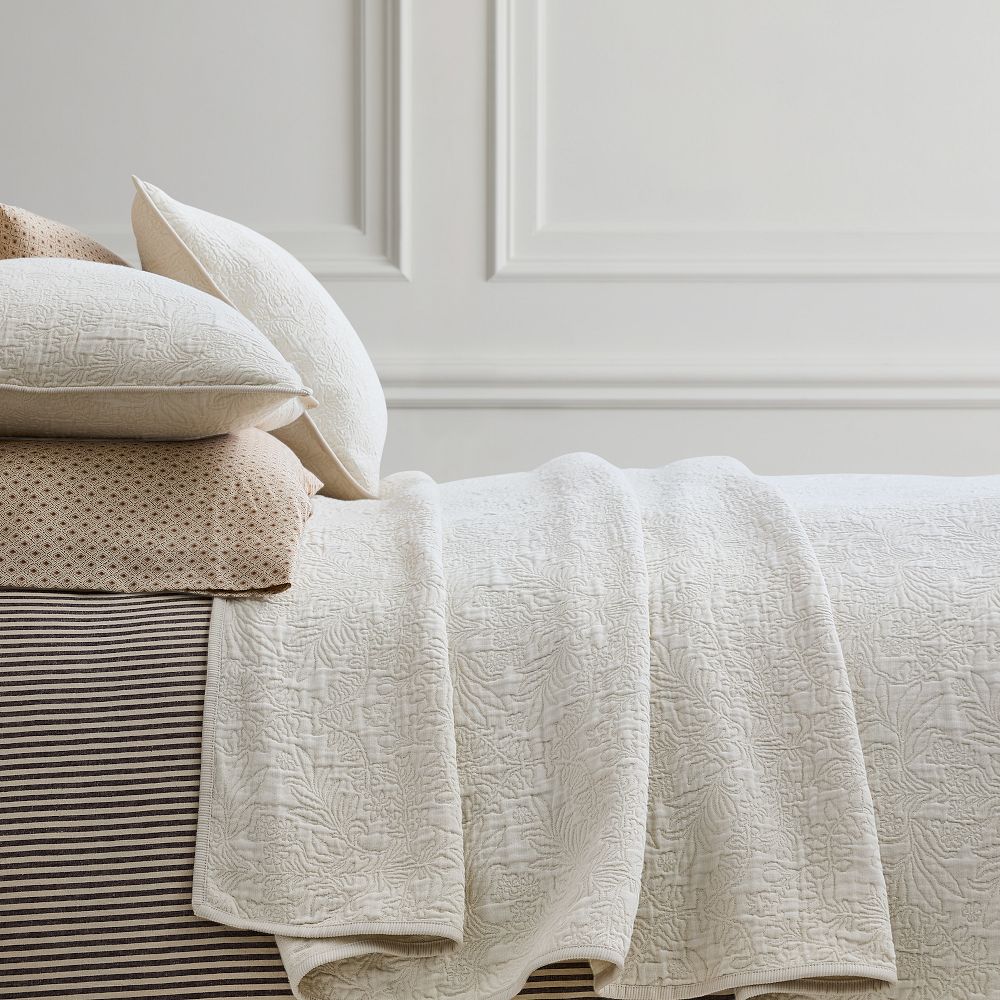 Pierce & Ward TENCEL™ Cotton Matelasse Coverlet & Shams | West Elm