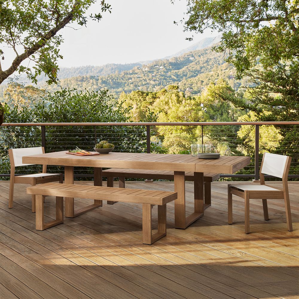 Portside Outdoor Extendable Dining Table (76.5"–115") | West Elm